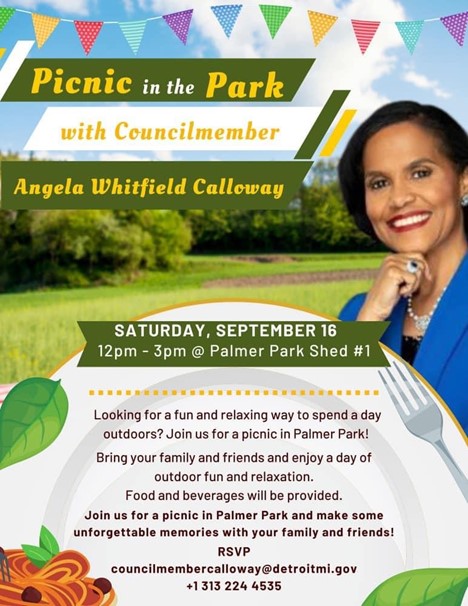 Picnic in the Park with Council Member Angela Whitfield Calloway | City of Detroit